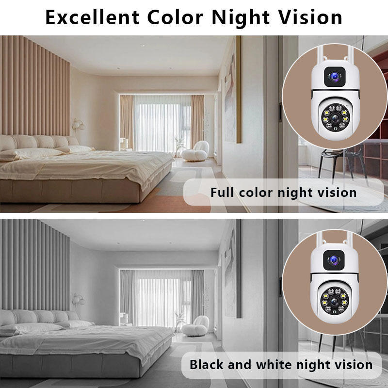 V380 Dual Lens CCTV Auto Tracking WiFi Outdoor Camera Waterproof Full ...