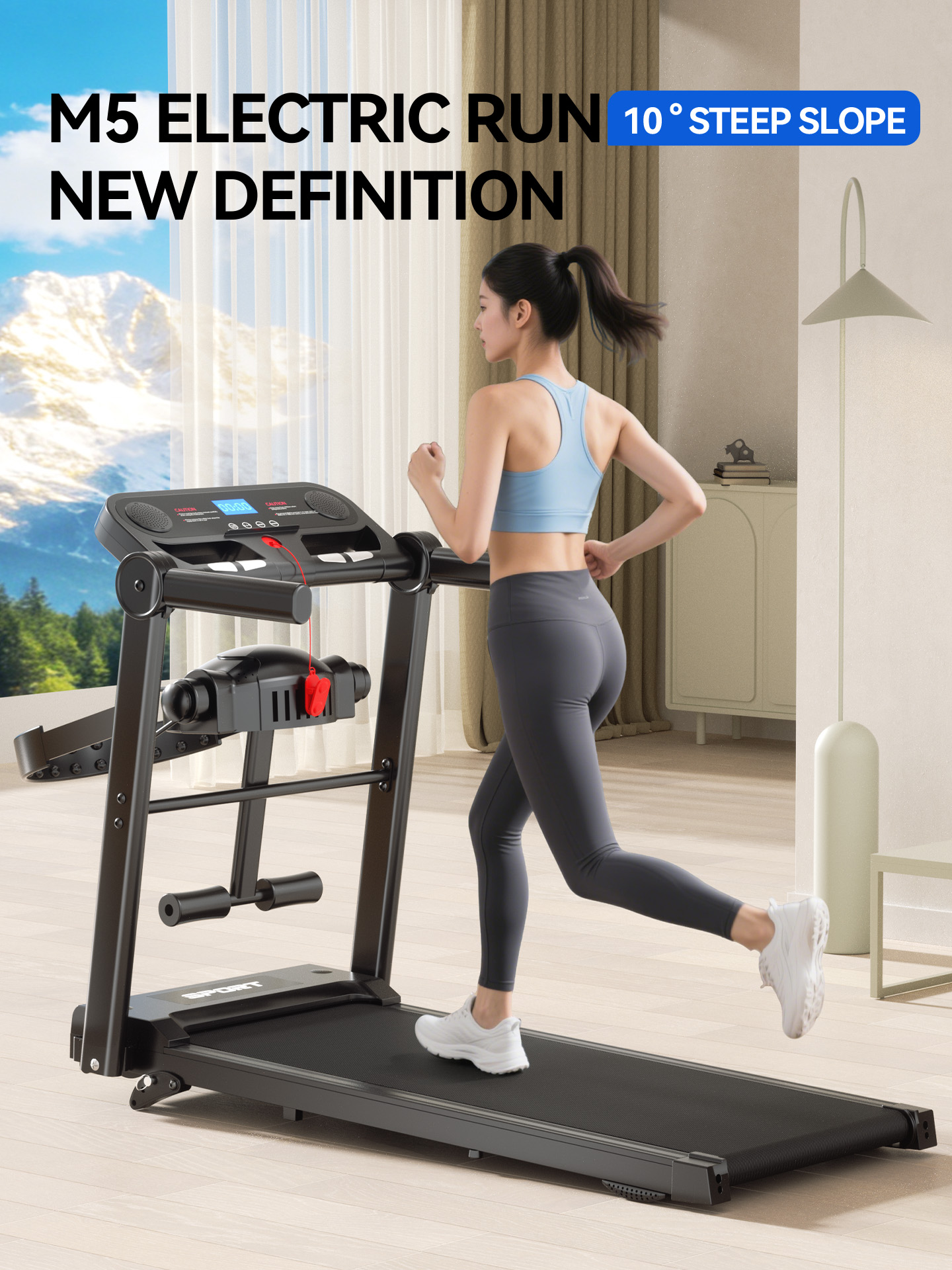 Treadmill Heavy Duty 1-14KM/H Electric Foldable With Massager and APP ...