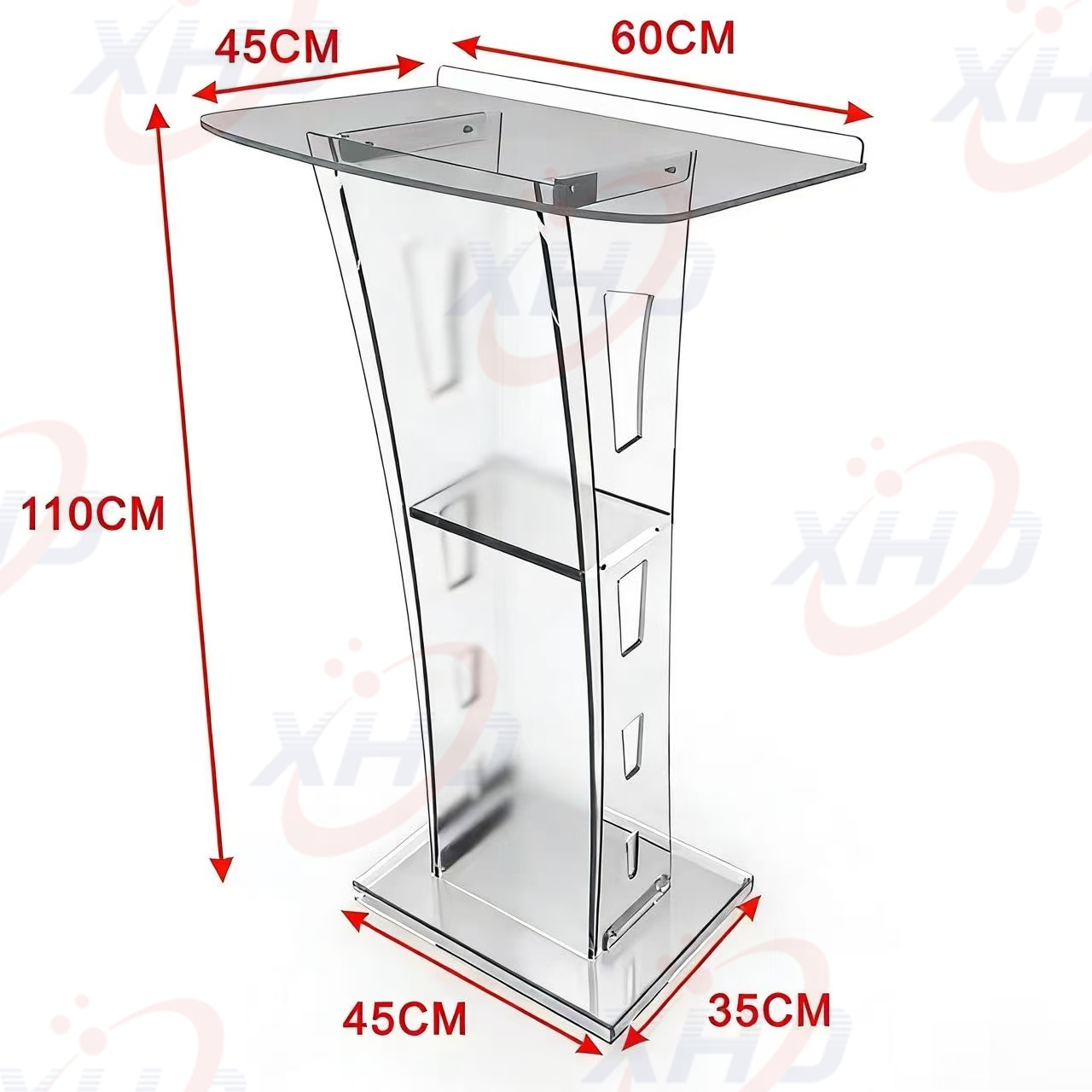 Podium Acrylic Transparent Podium Podium Conference Host Table Speech ...