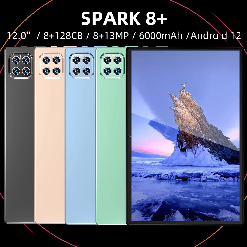 SAM.SUNG Tab Spark 8+ Original Tablets 12 Inch 8Gb + 256Gb Android ...