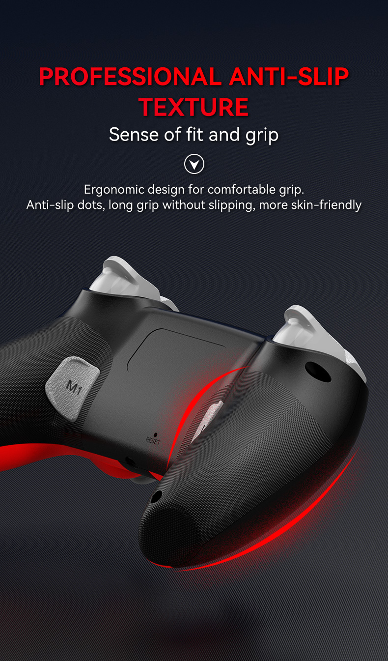 Ovleng Twin Double Motor Vibration Wireless Game Controller for P4 ...