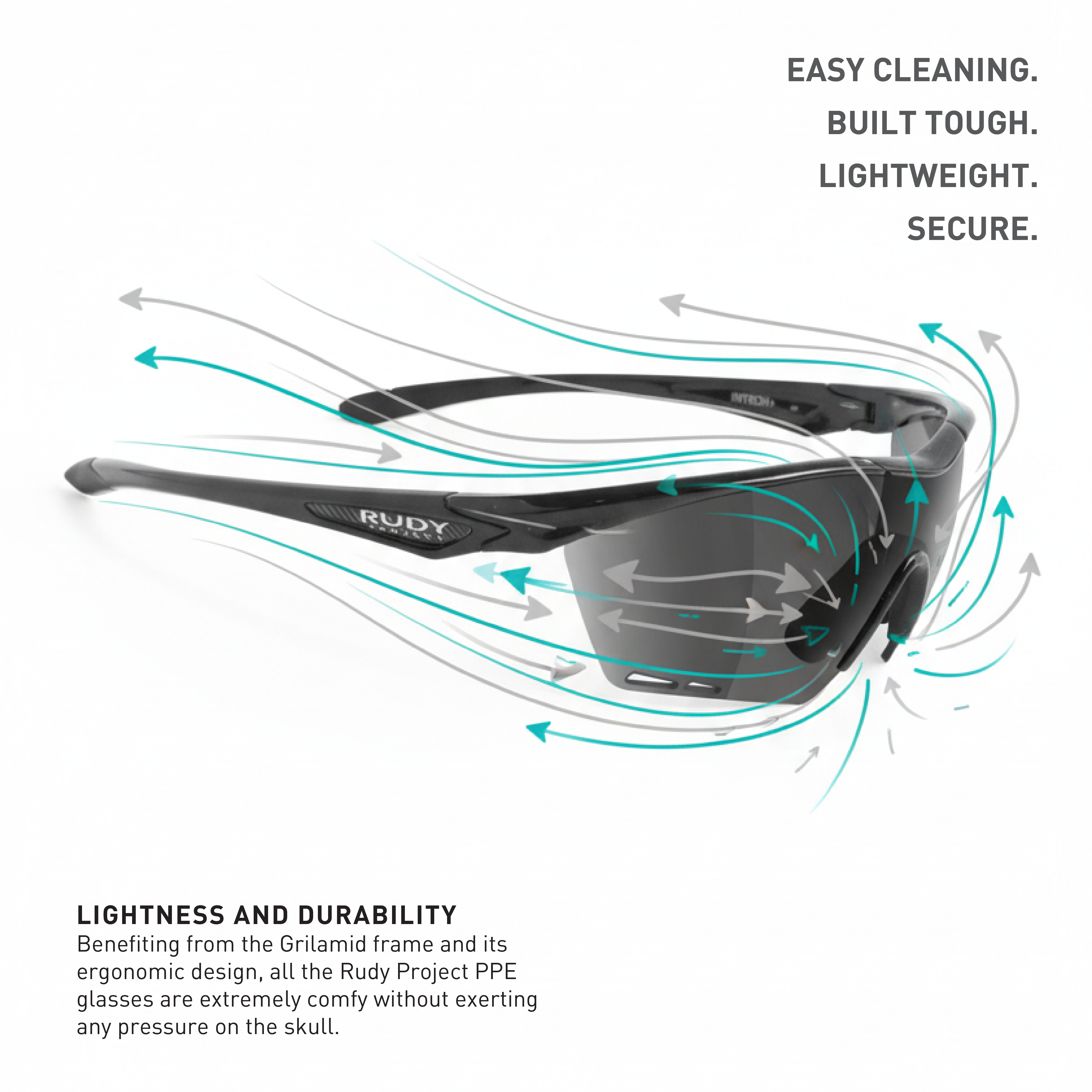 Rudy Project Intron Guard Sports Performance Sunglasses – Black Gloss ...