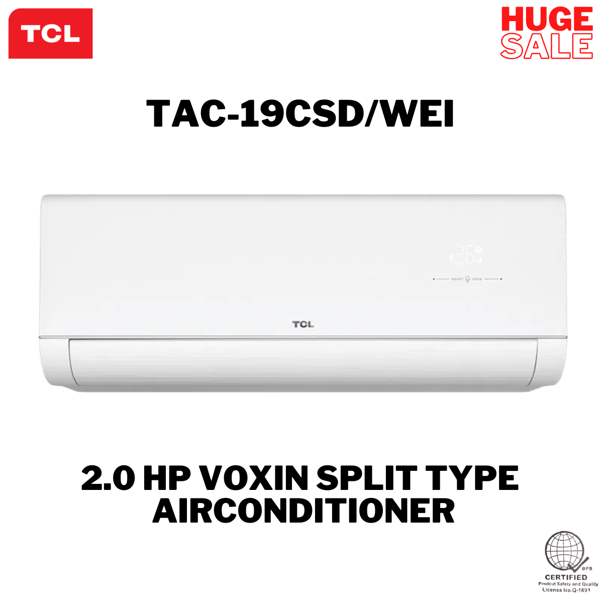 TCL TAC-19CSD/WEI 2.0HP VoxIN Air Conditioner | Shopee Philippines