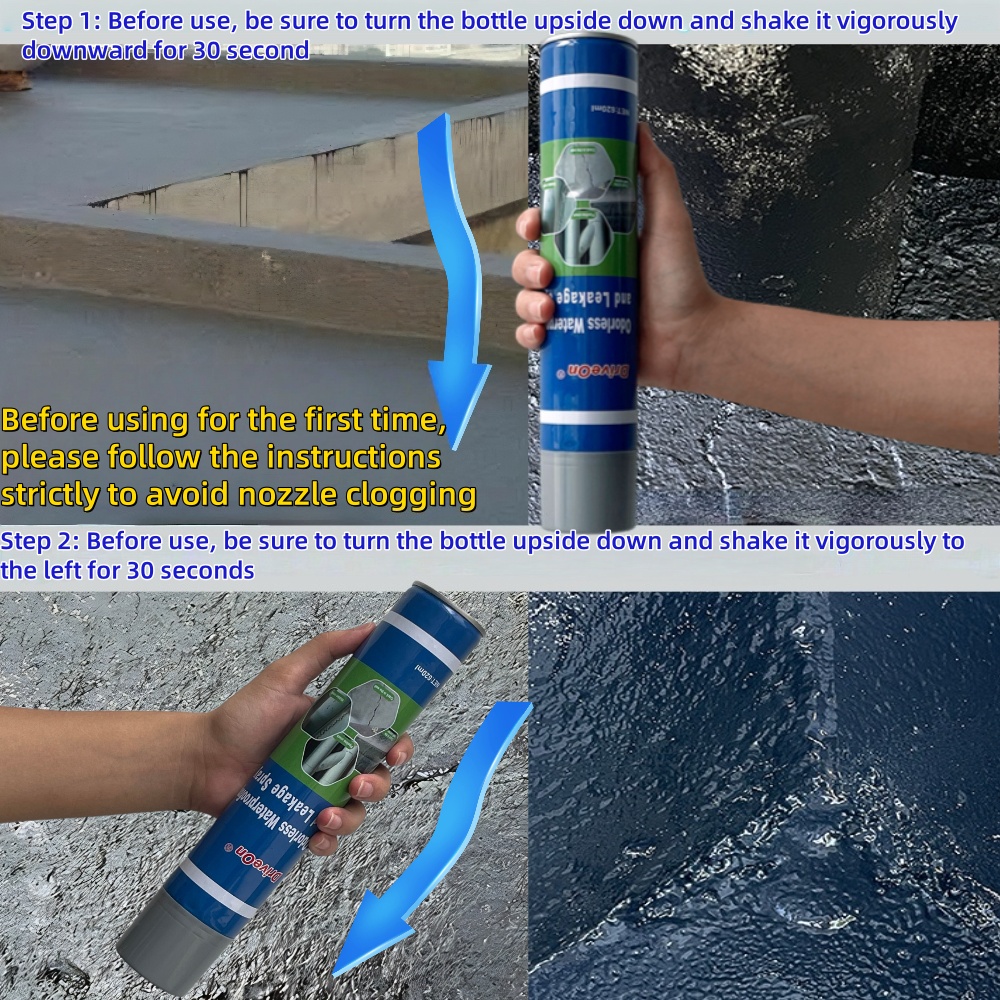 【BUY 1 TAKE 1】 1240ML Roof Sealant Waterproof Spray Roof Leak Wate/Leak ...