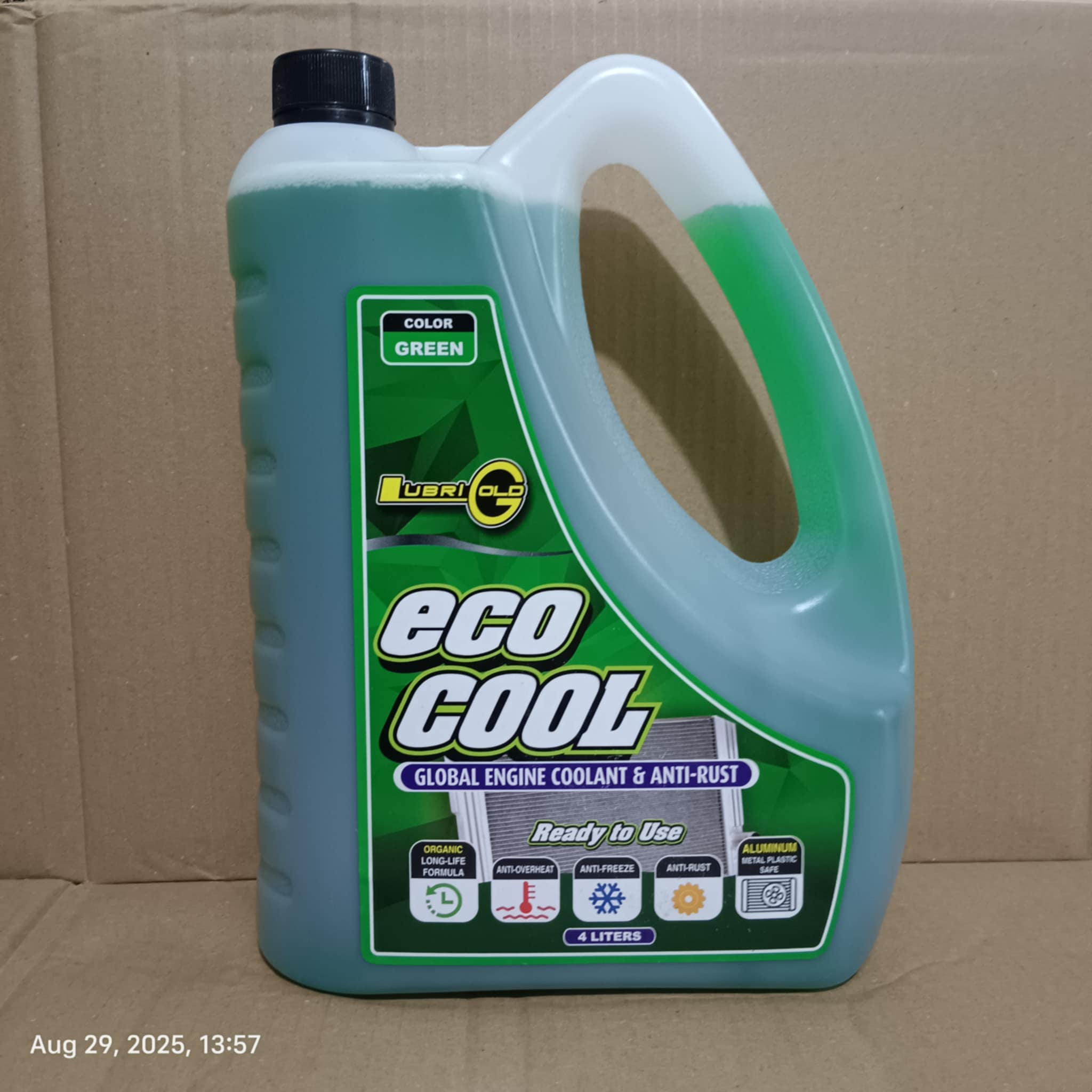 Lubrigold Eco Cool Ready To Use Coolant Green 1Gallon 4Liters | Shopee ...