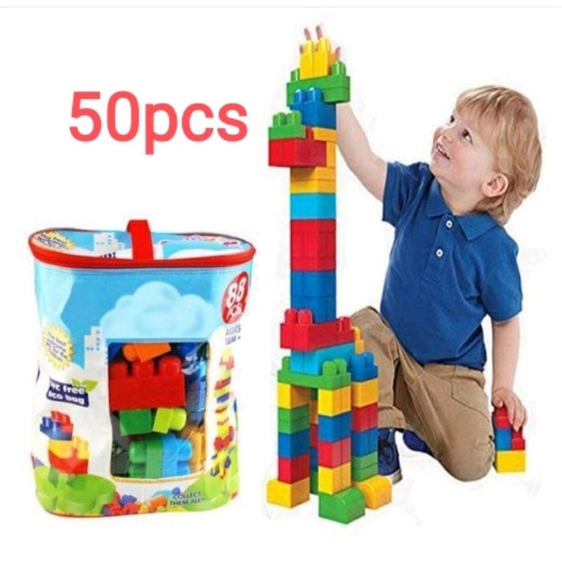 Jumbo Mega Building Blocks Toy – Big Size Educational Bricks for Kids ...