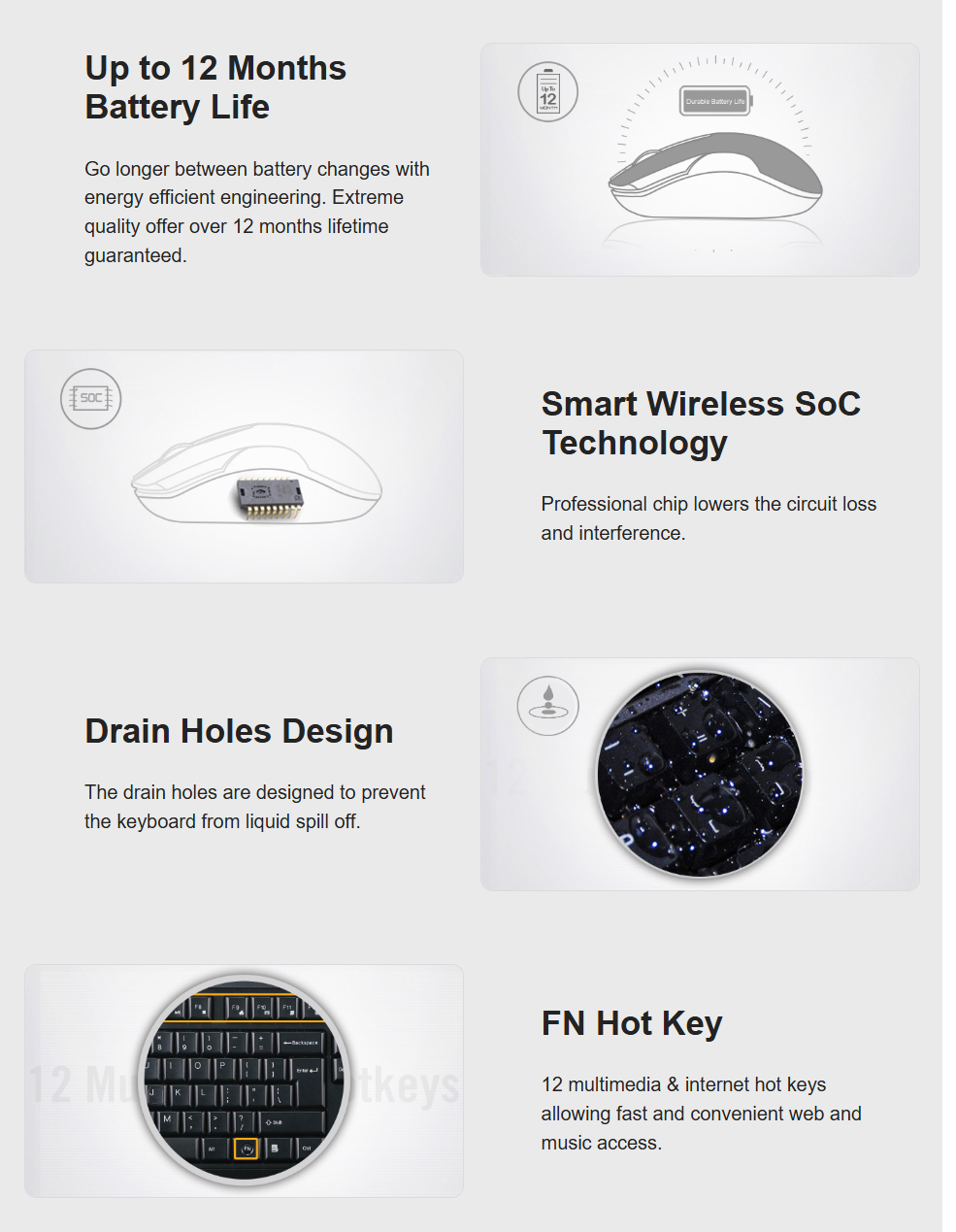 A4Tech 4200N V-Track GR92 + G3-200N, Wireless Keyboard and Mouse Combo ...