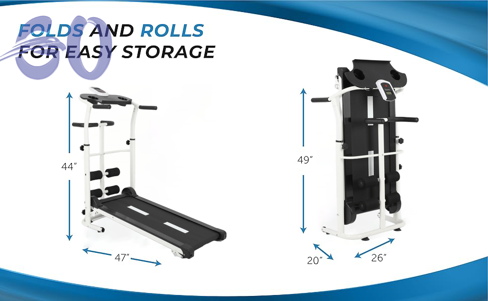 Manual Treadmill Machine Foldable Walking Pad Incline Threadmill ...