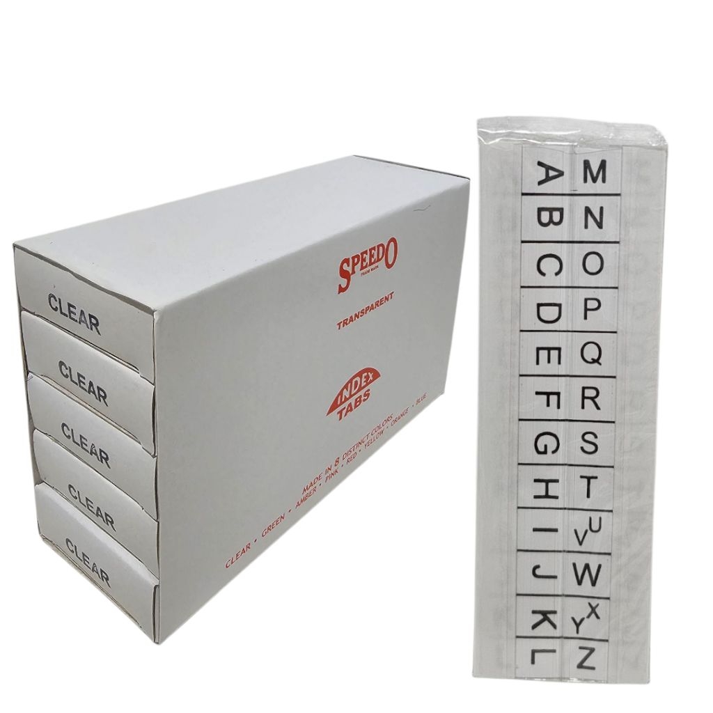 Speedo Transparent Index Tabs CLEAR 5 Boxes of 5 Pieces | Shopee ...