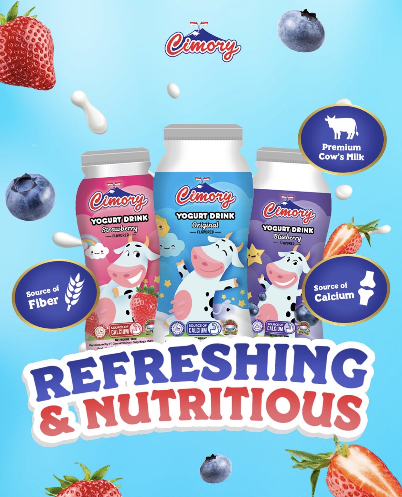 Cimory Yogurt Drink in 70mL Bottle x 5, On-the-Go Yogurt Drink for Kids ...