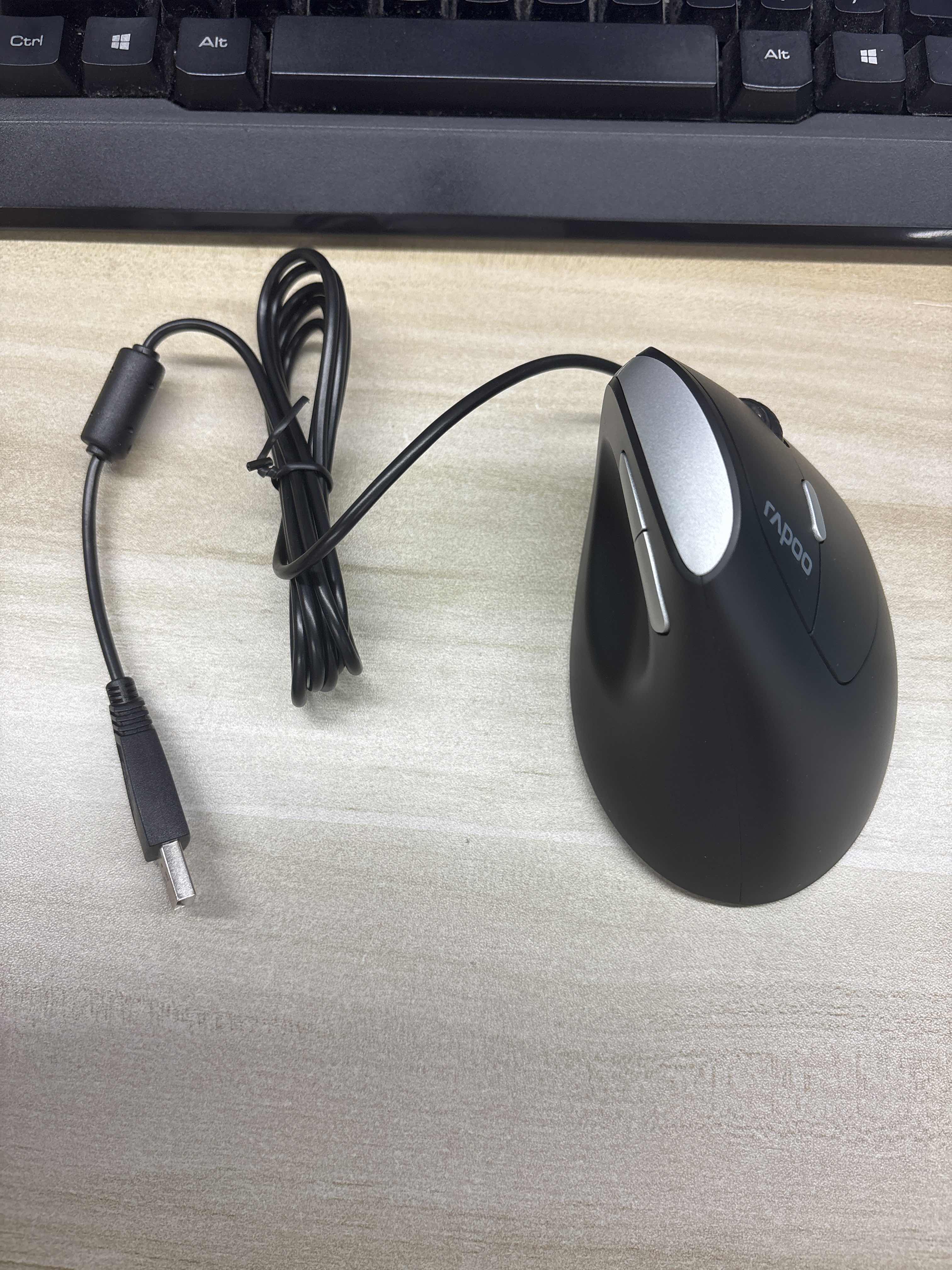 Rapoo EV200 Silent Vertical Optical Wired Mouse (Black) | Shopee Philippines