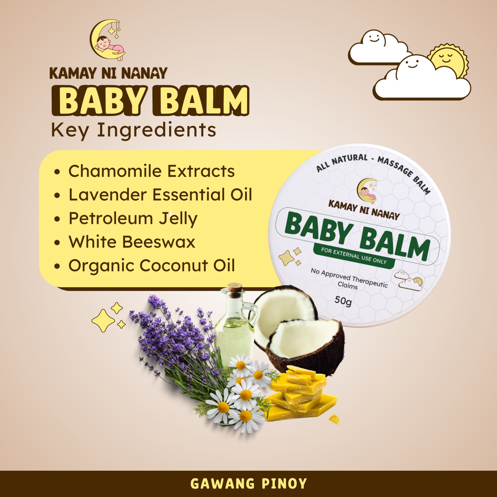 Original & Organic Kamay ni Nanay Baby Balm for Babies Comfort Relief ...