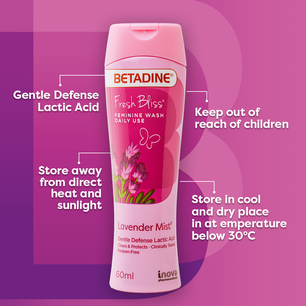 BETADINE® Fresh Bliss® Lavender Mist 60ml - Soothing Cleanse with pH ...