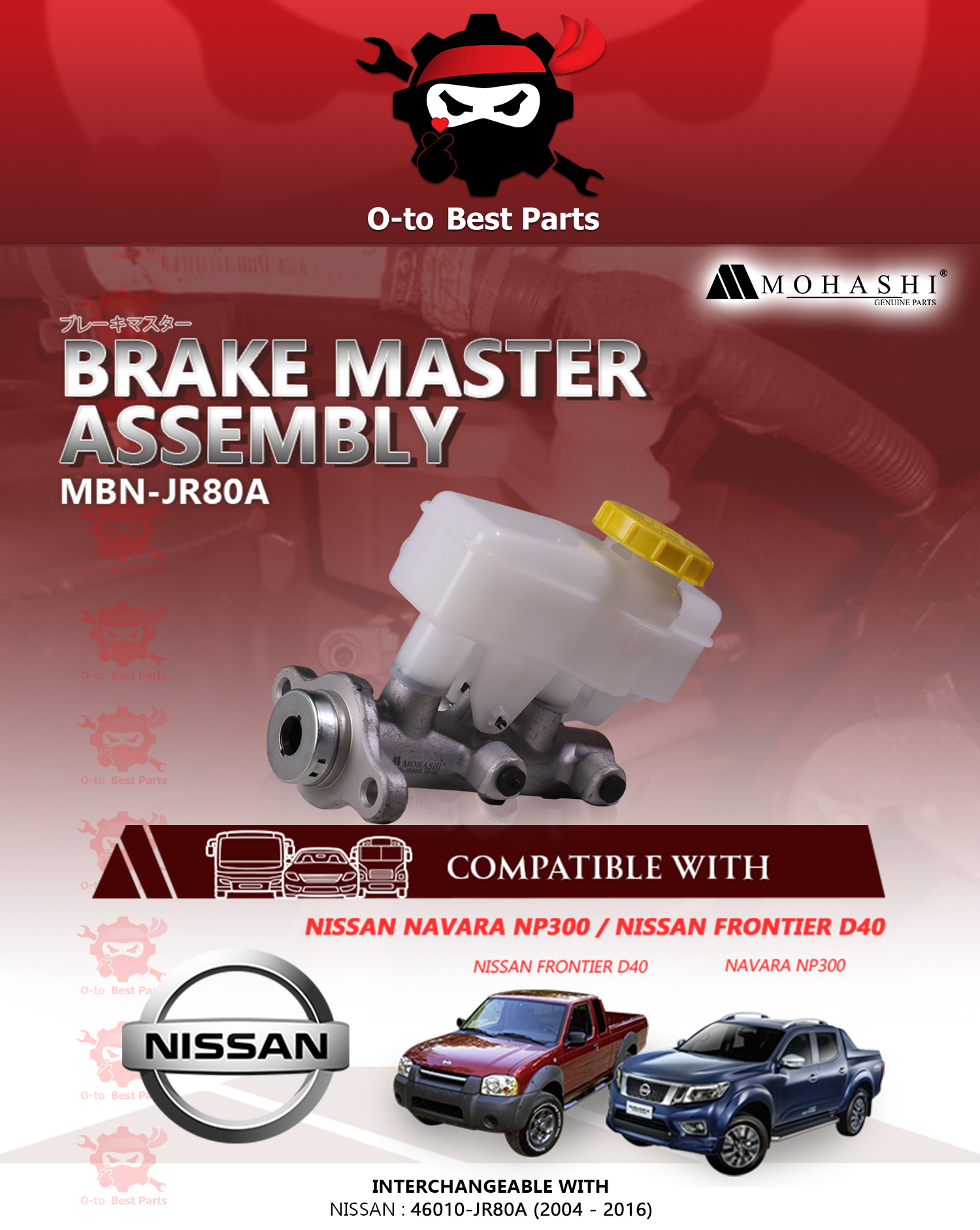 NISSAN NAVARA 1" MOHASHI BRAKE MASTER ASSEMBLY MBN-JR80A (1PC) | Shopee ...