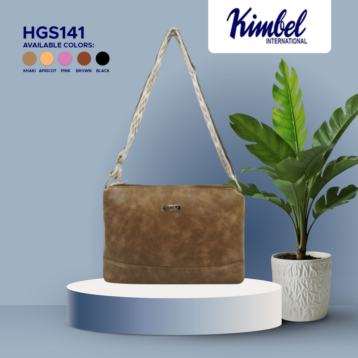 KIMBEL HGS141 Sling Bag Medium Size Synthetic Leather | Shopee Philippines