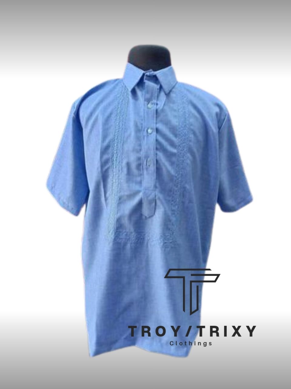 Polo Barong (Short Sleeves) Cream/white/black/navy blue/ferwingkle blue ...