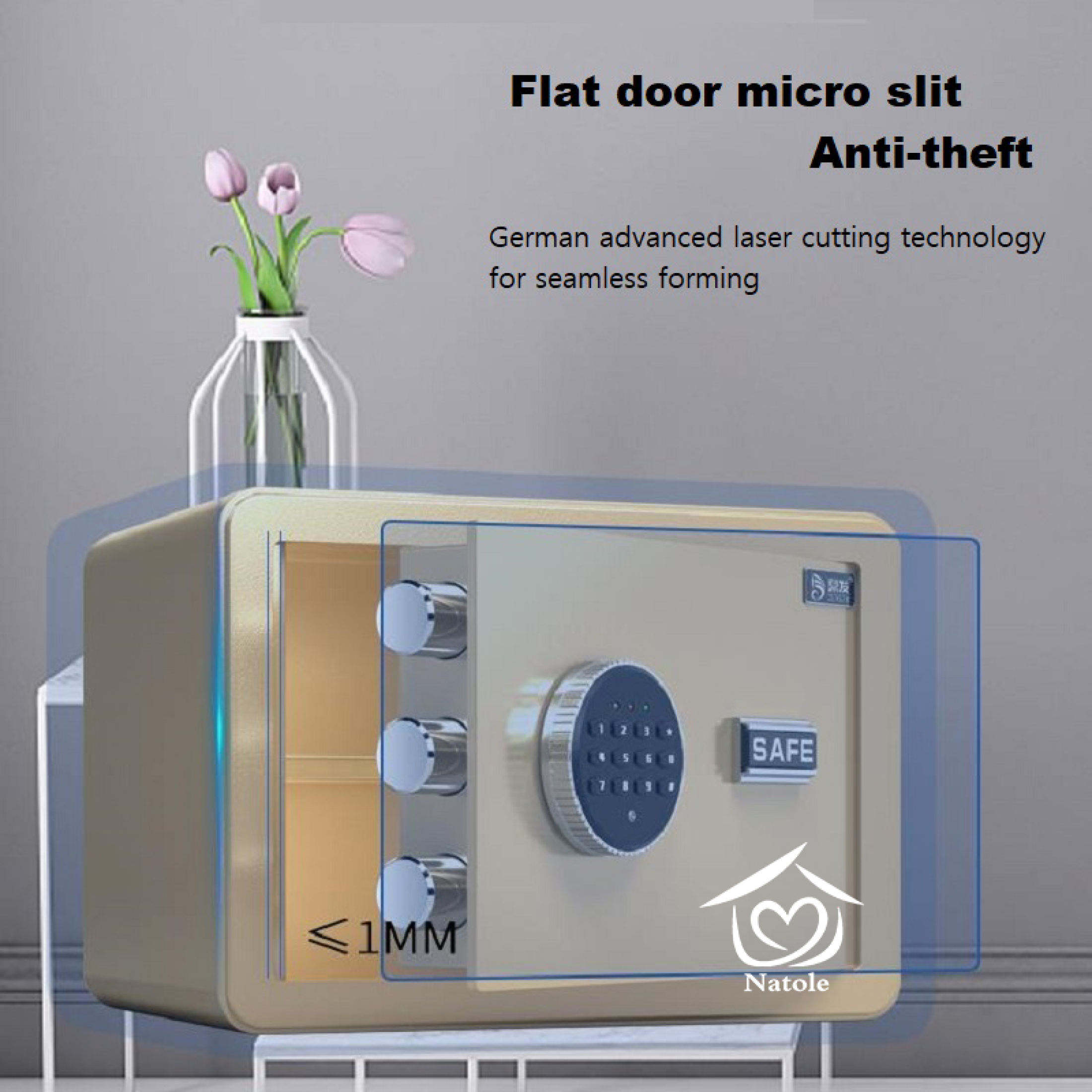 Luxury Digital Depository Cash Fireproof Safe Box Brand New Safe Electronic Digital Safety Vaul ...