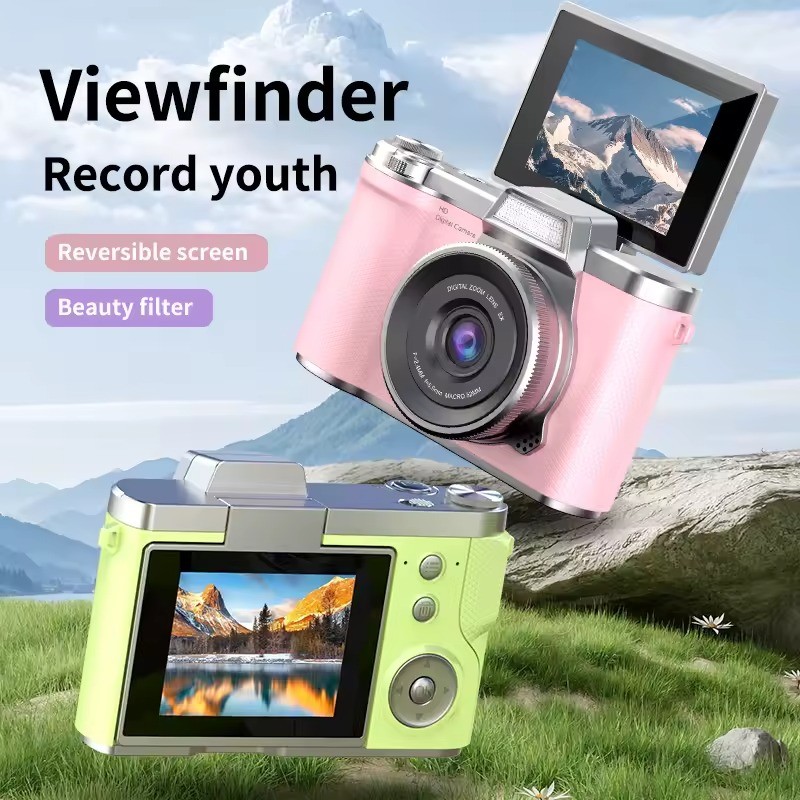 Digital Camera HD 4K Selfie 180° Flip Screen 48MP Photography 30X Retro ...