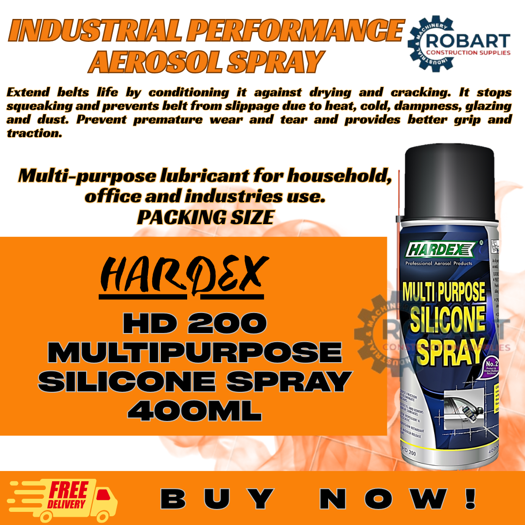 HARDEX MULTI PURPOSE SILICONE SPRAY HD-200 400ML | Shopee Philippines