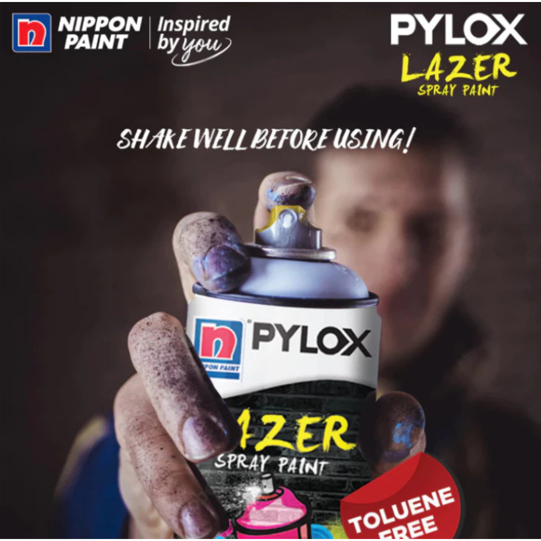 [BOX] 12 PCS PYLOX #48 GLOSS BLACK ORIGINAL LAZER SPRAY PAINT 400CC ...