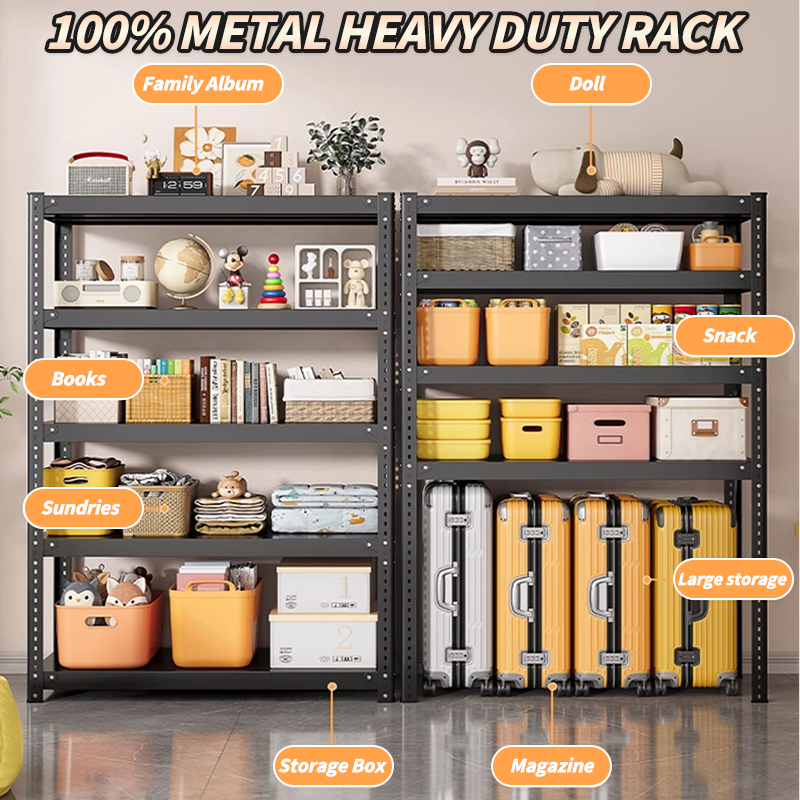 Metal shelves Steel Rack 3/4/5 layer Steel Rack Rack Organizer ...