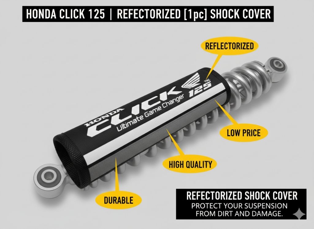 CLICK 125 V1 V2 V3 | REFLECTORIZED SHOCK COVER | Stock shock only ...