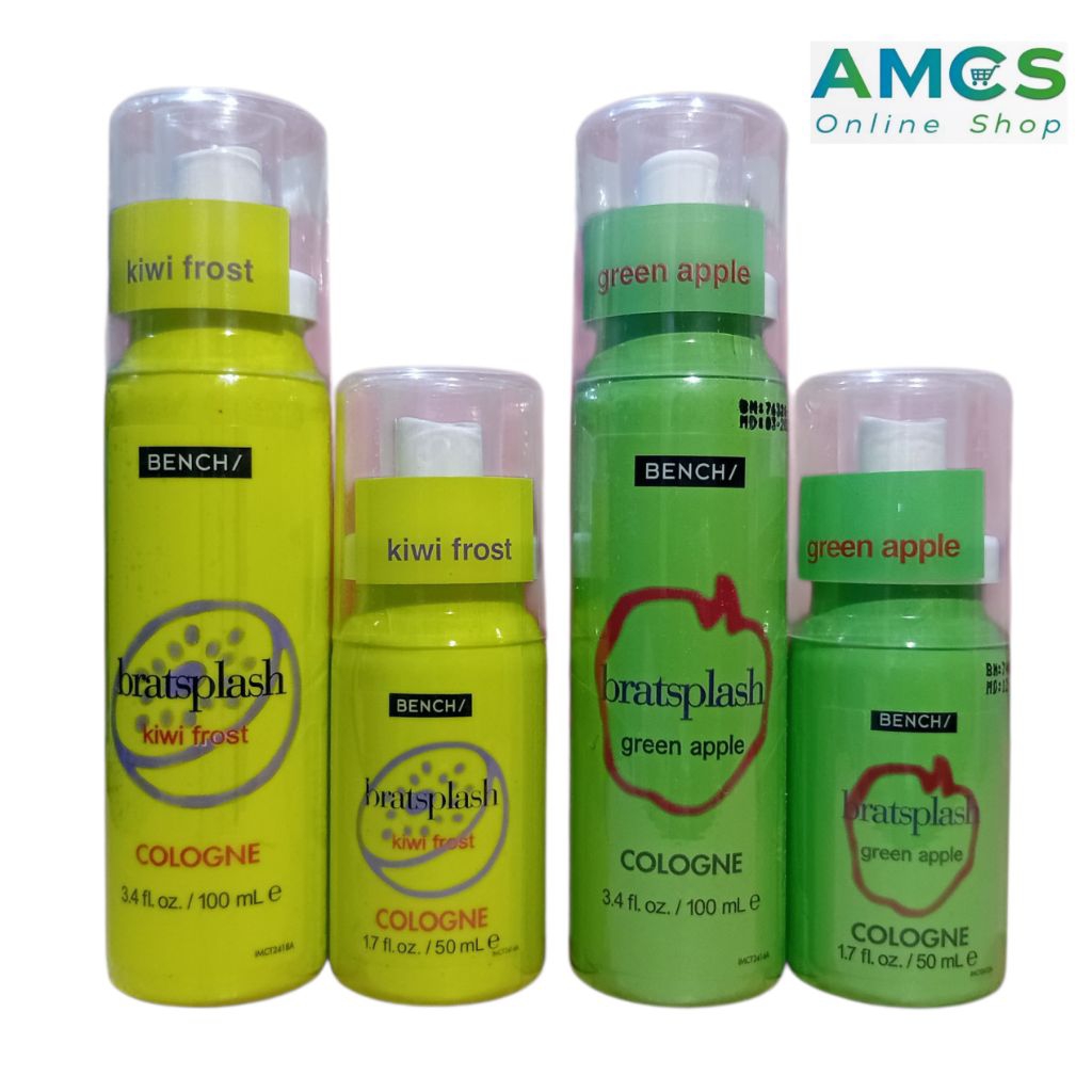 Bench Bratsplash Cologne Kiwi Frost & Green Apple 100ml & 50ml | Shopee ...