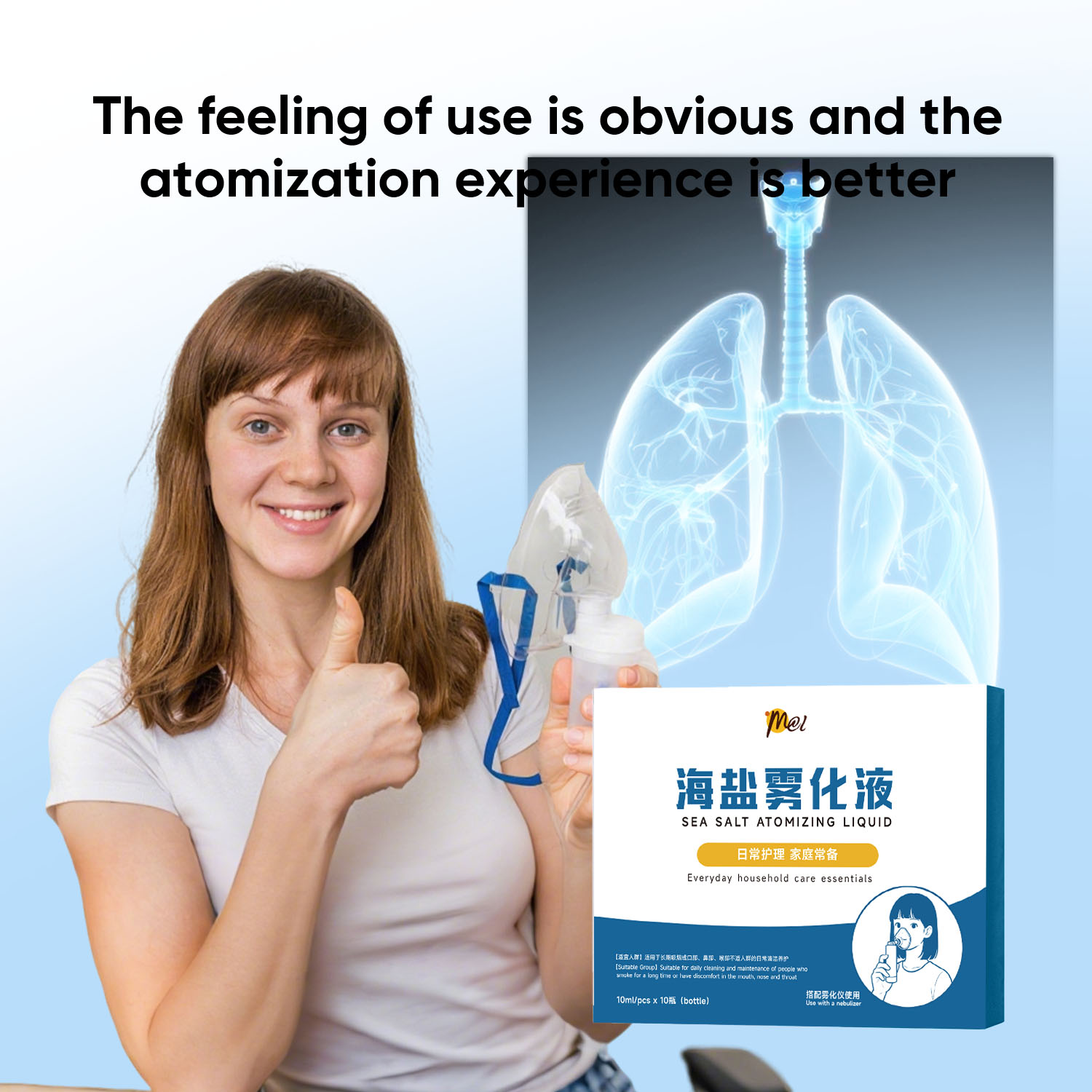 Sea Salt Nebulizer Liquid | 10-Pack Box | Soothing Respiratory Support ...