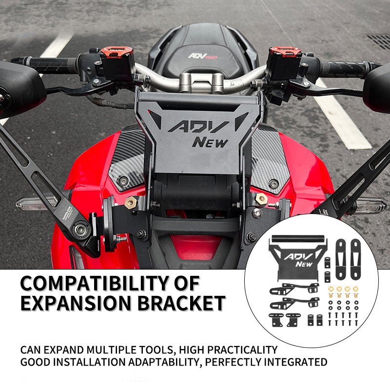 CNC Windshield Bracket Visor For ADV 150&160 Side Mirror Bracket Alloy ...
