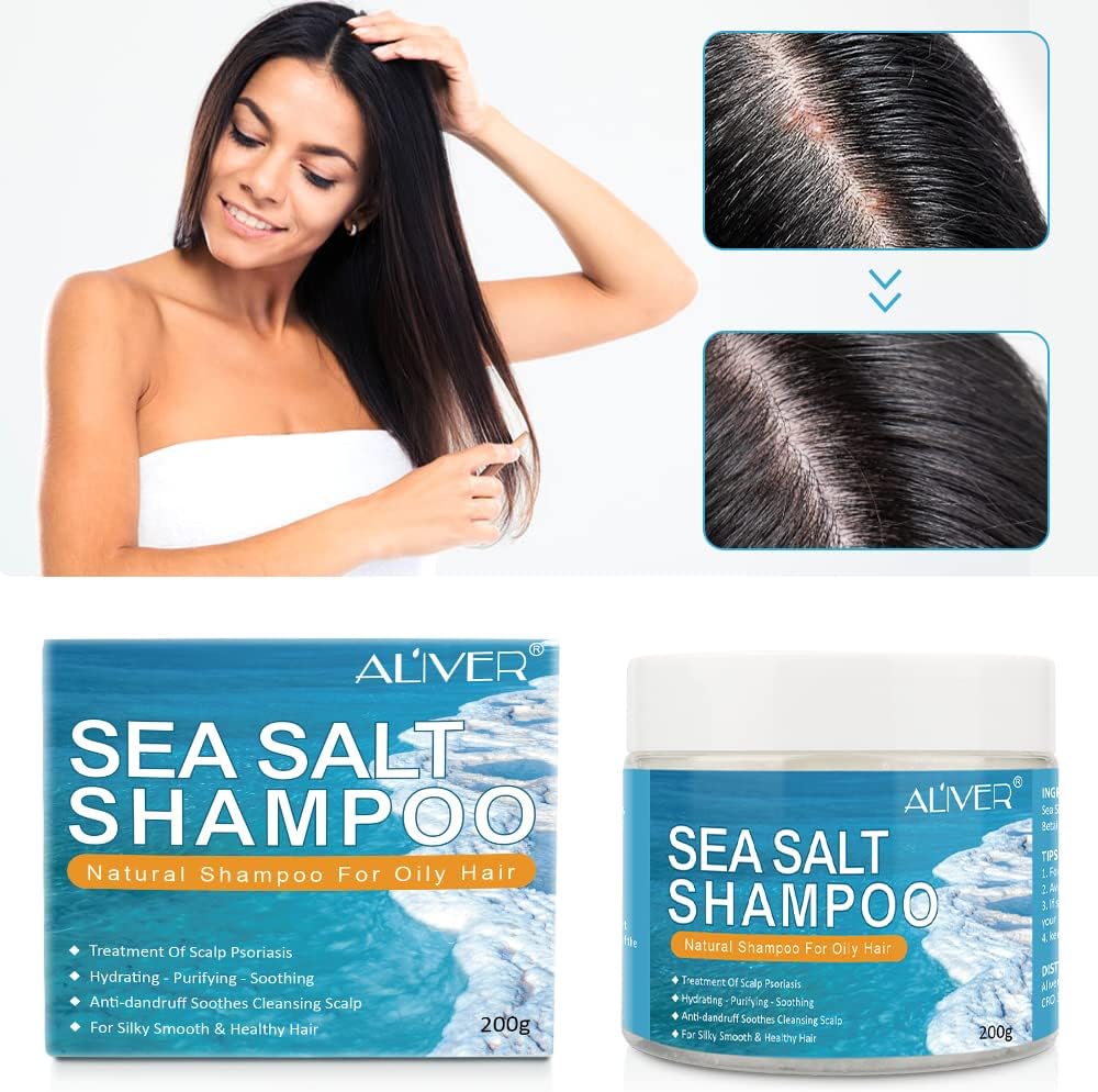 100% Sea Salt Anti-Dandruff Shampoo 200g Scalp Treatment for Dandruff ...