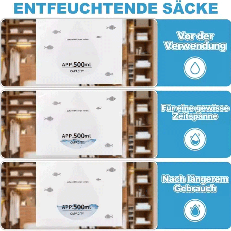 50pcs Hanging Moisture Absorbent Bags Anti-Mold Desiccant Packets ...