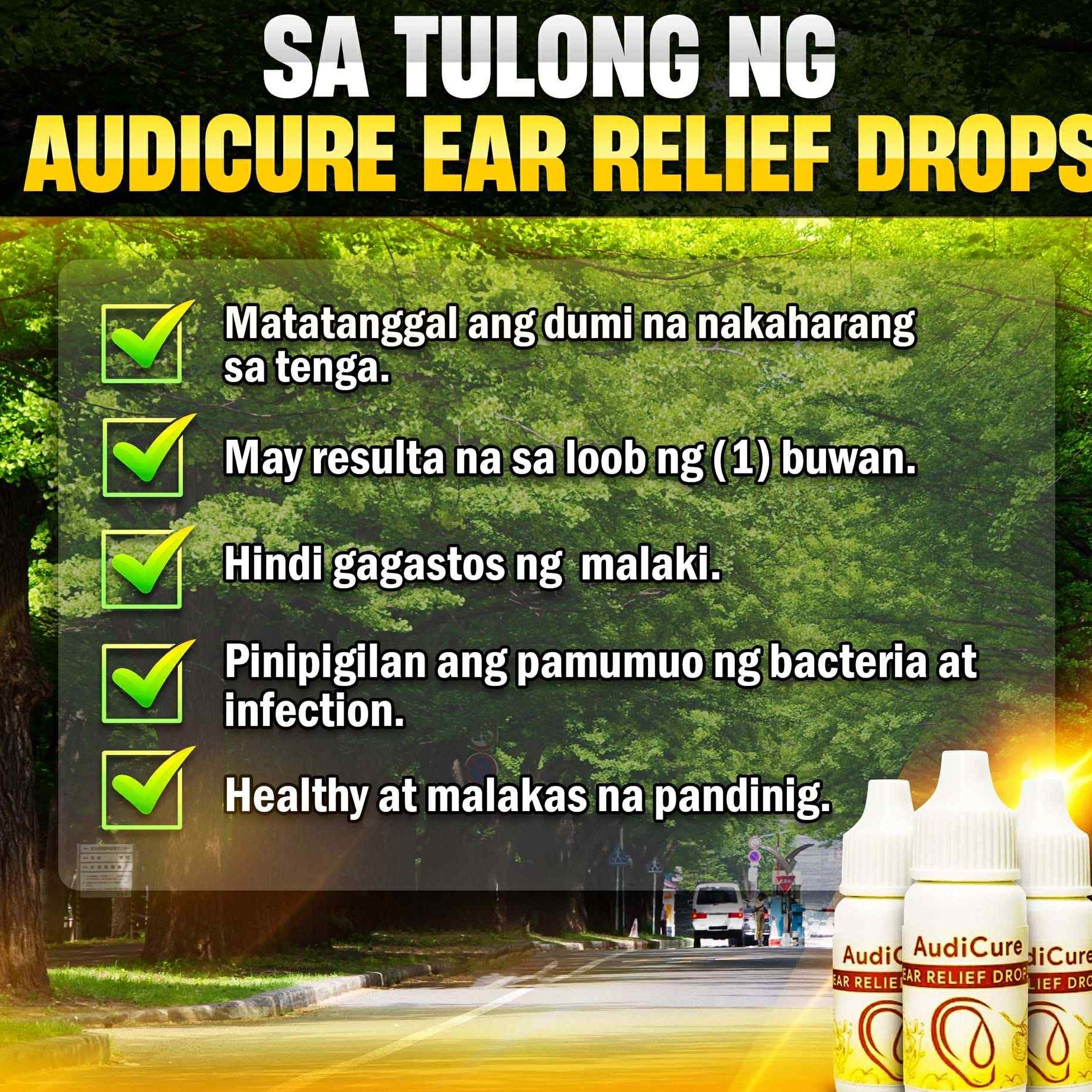 AUDICURE EAR RELIEF DROPS HELPS TO PROTECT YOU FROM EAR DISCHARGE 15ML ...