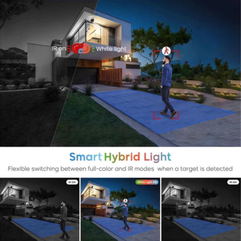 Hikvision 2MP Smart-Hybrid Light Color CCTV Analog Camera Two Way Audio ...