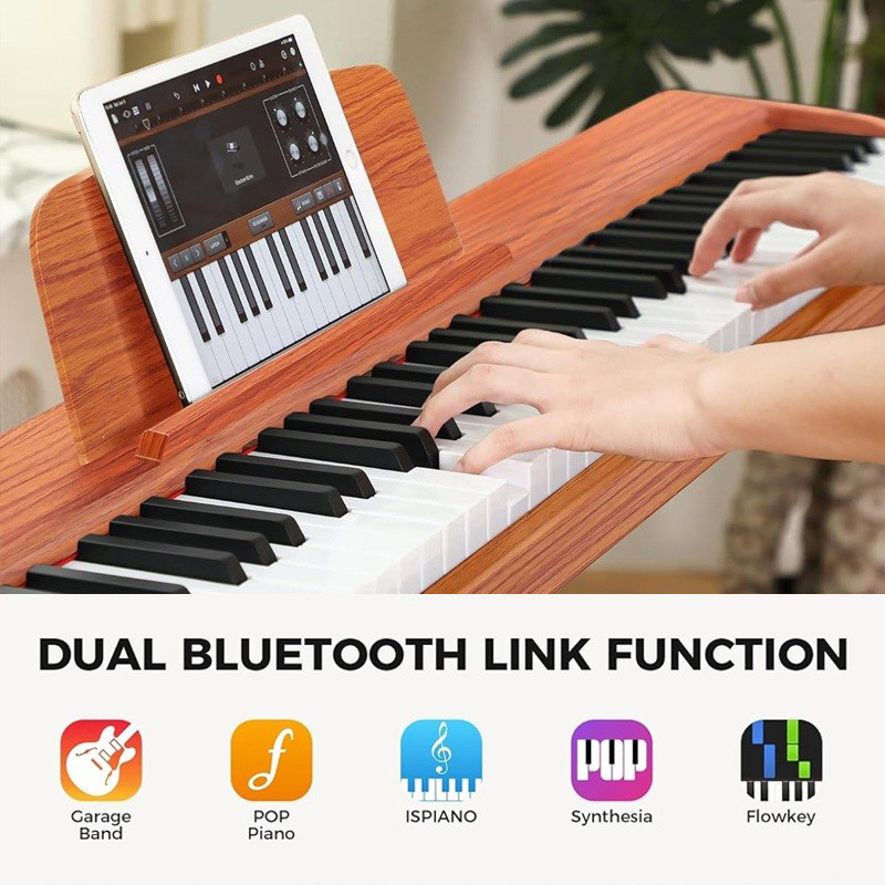 88 Keys Digital Piano With Bluetooth Fully Weighted Keyborad Portable ...