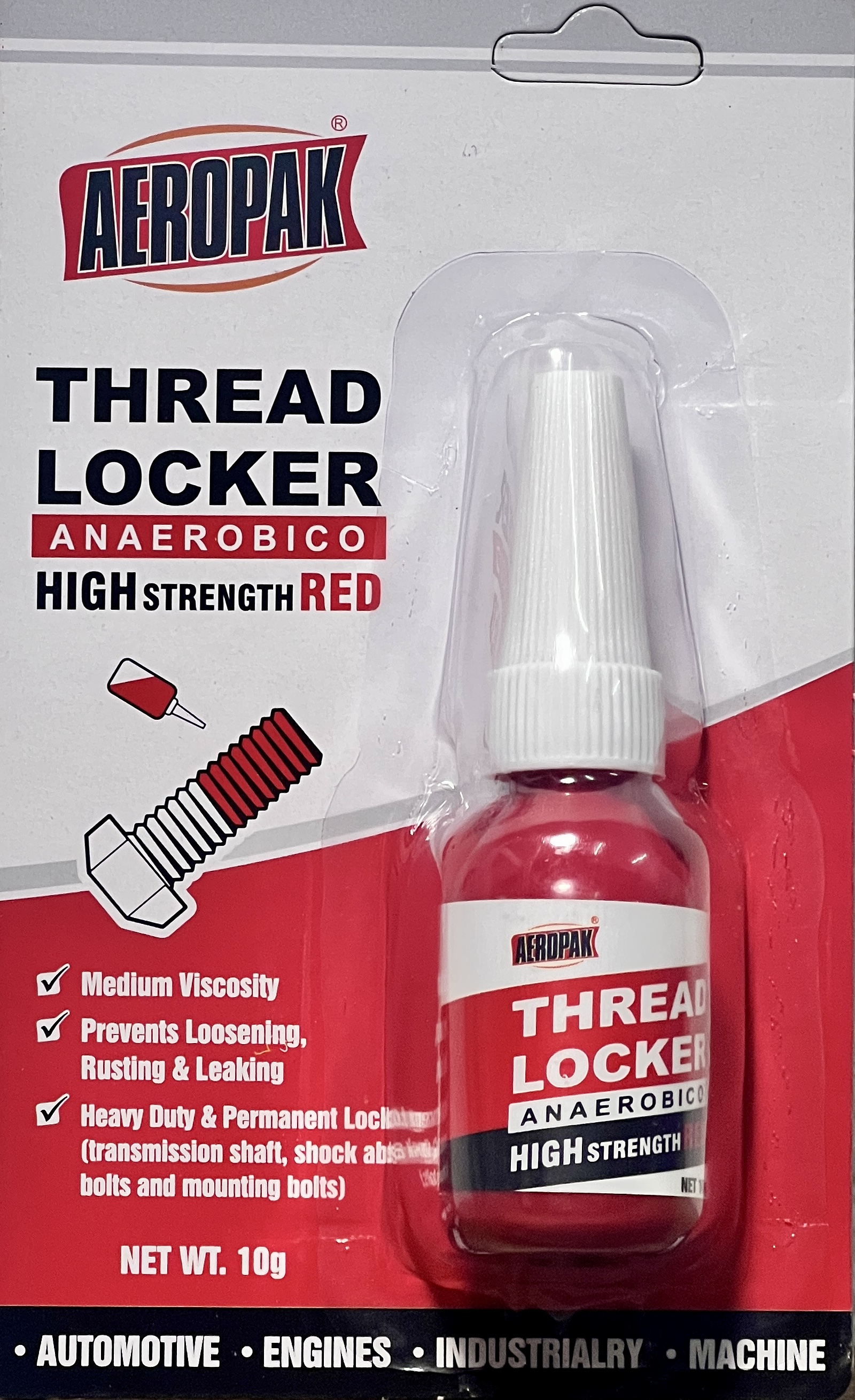 Aeropak RED THREADLOCKER High Strength | Shopee Philippines