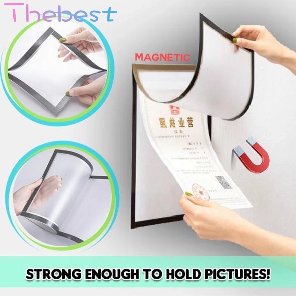 Magnetic Picture Photo Frame Certificate Magnetic Display Sticker Photo ...