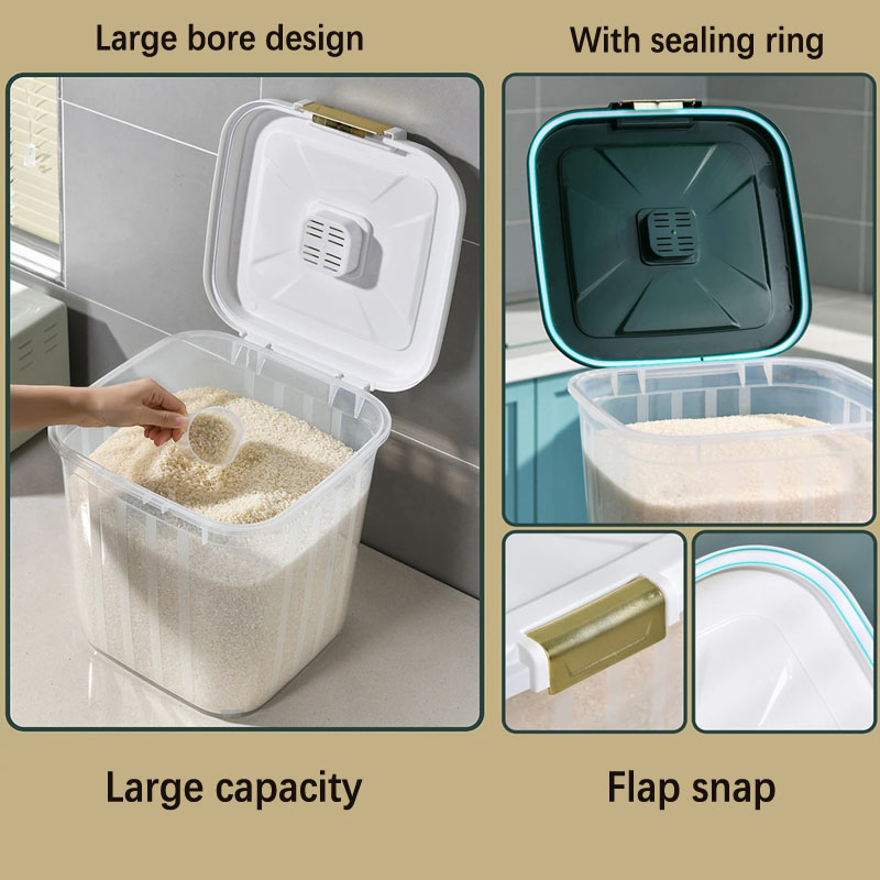 25Kg Rice Dispenser With Cup Food Storage Vontainer Insect Prevention ...