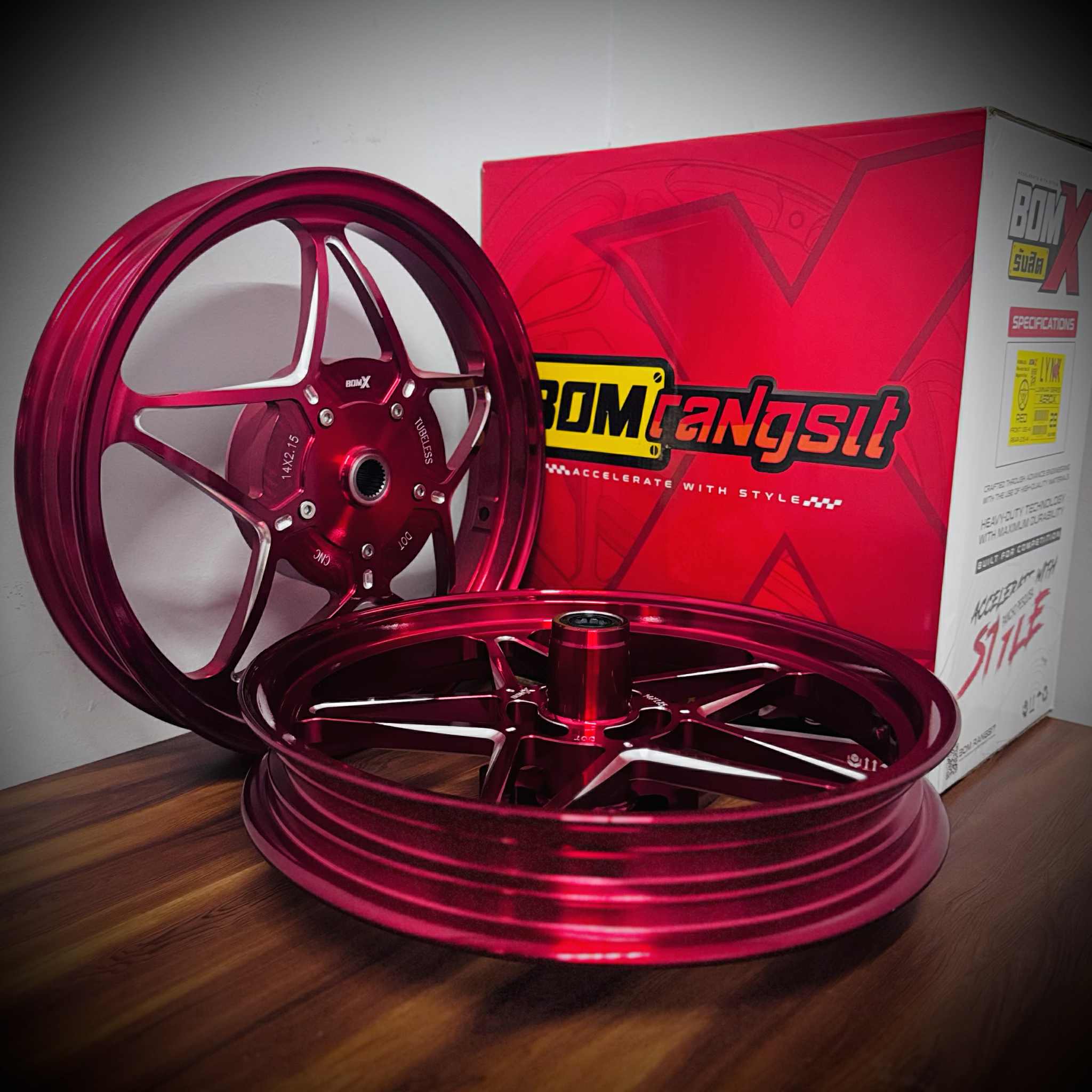 BOM RANGSIT BomX LYNX CNC STAR MAGS V1 CNC STAR MAGS FOR AEROX 155 ...