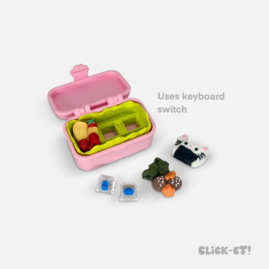 CLICK-ET! Cat Bento Box Clicker Desk Decor by Slycelab 3DPrinted Cute ...