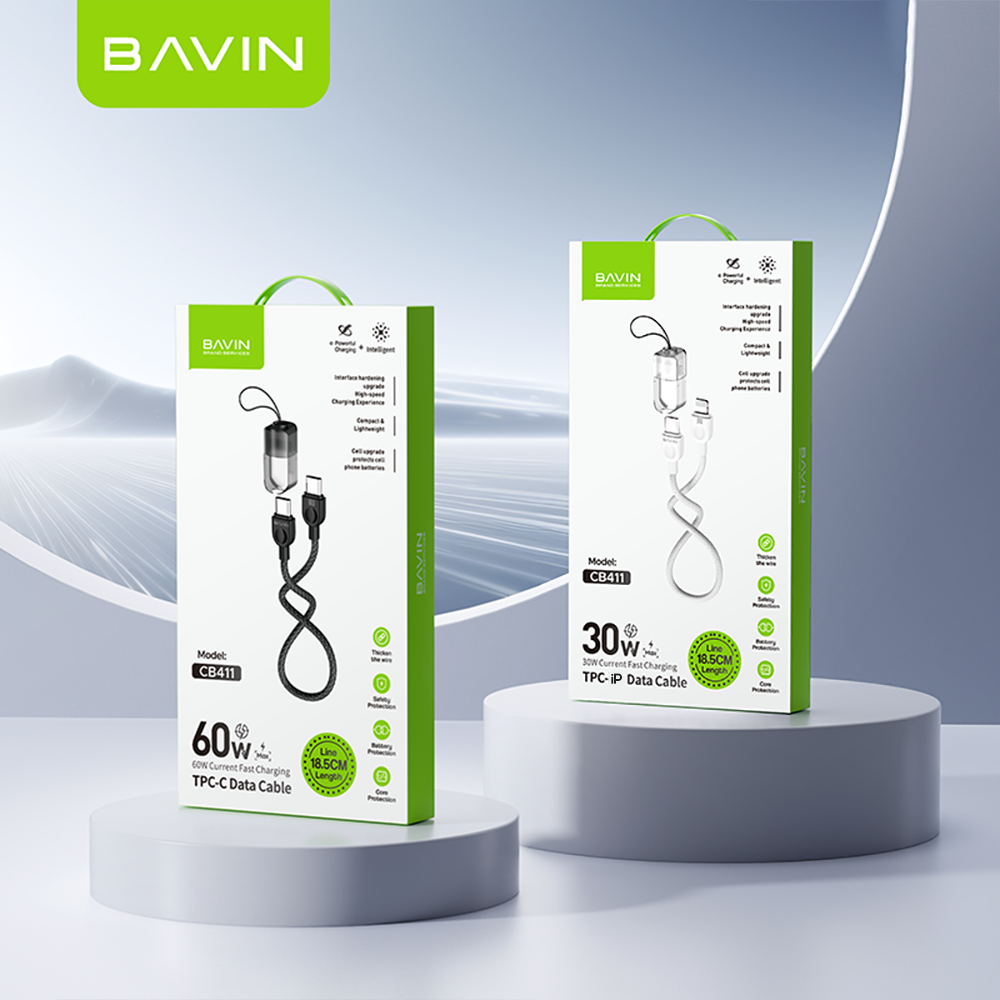 BAVIN CB411 Portable PD 60W Fast Charging Cable | Type-C to Type-C ...