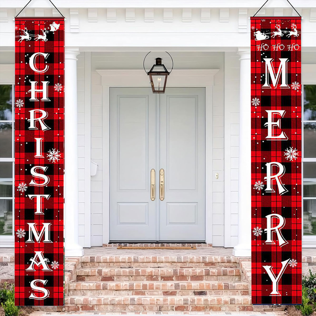 Christmas Door Banner Decoration For Home Xmas Hanging Ornaments ...
