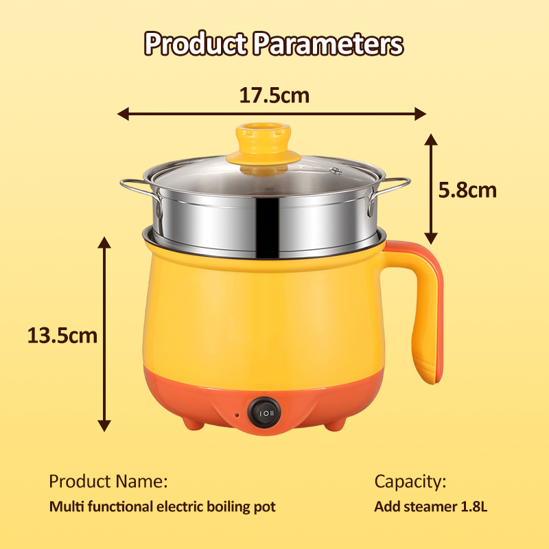 1.5L Mini Electric Cooker with Stainless Steel Steamer Multifunctional ...