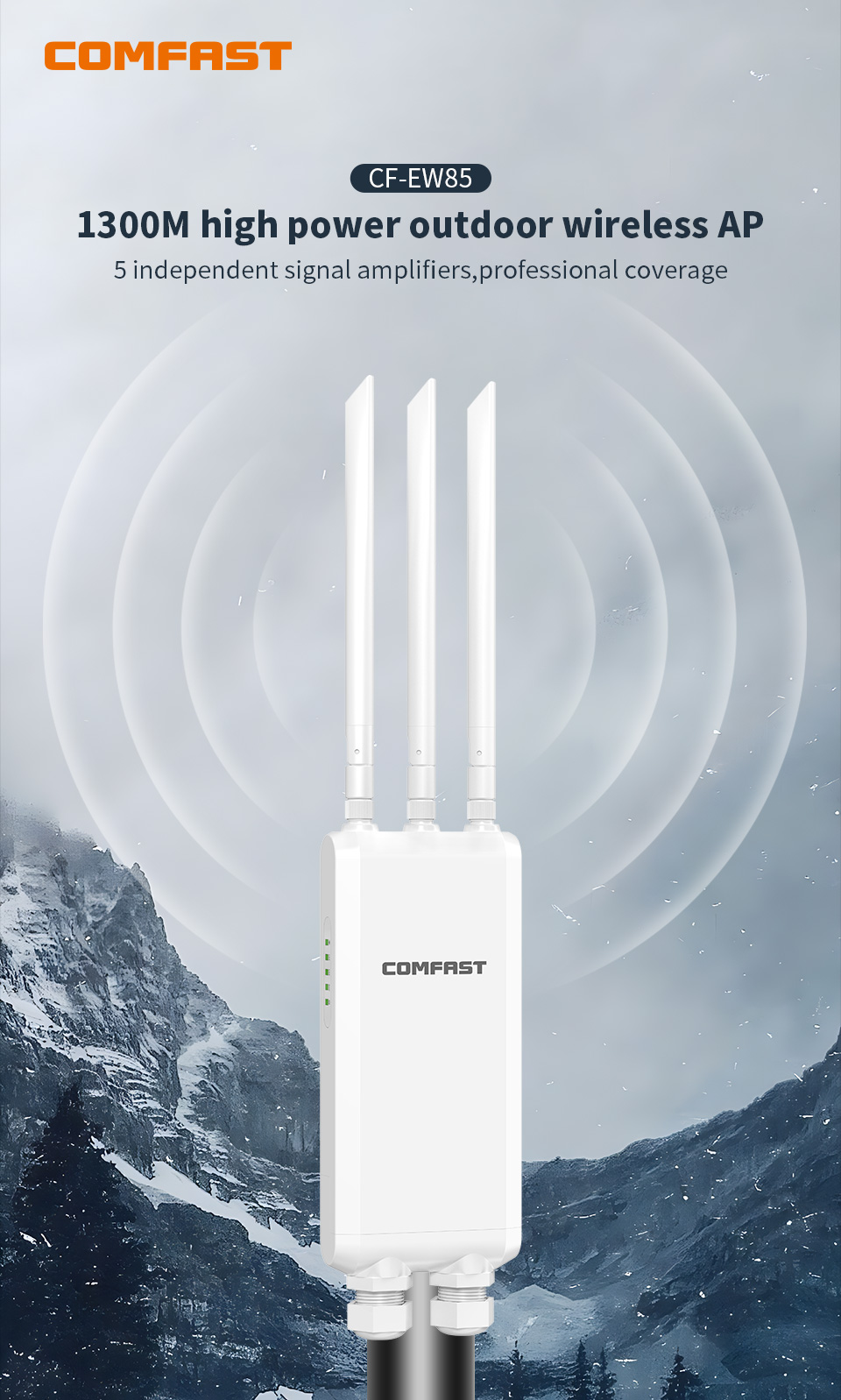 Comfast CF-EW85 1300Mbps 800mW 5 Signal Amplifiers Power Outdoor Access Point | Shopee Philippines
