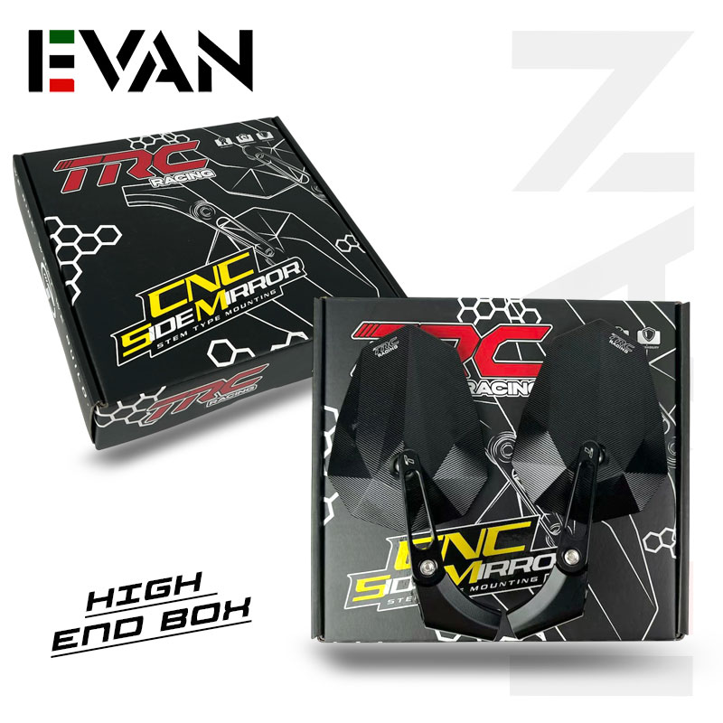 EVAN PH TRC Racing Short Stem CNC Alloy Black / Silver Universal Side ...