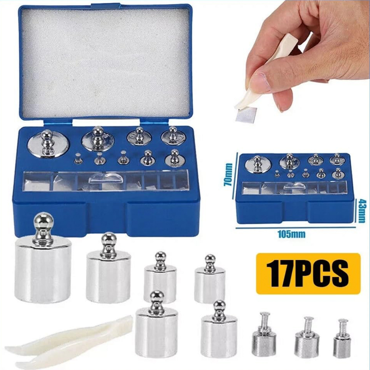 500g Mga Timbang Quickly Measure Calibration Weights Set for Laboratory ...