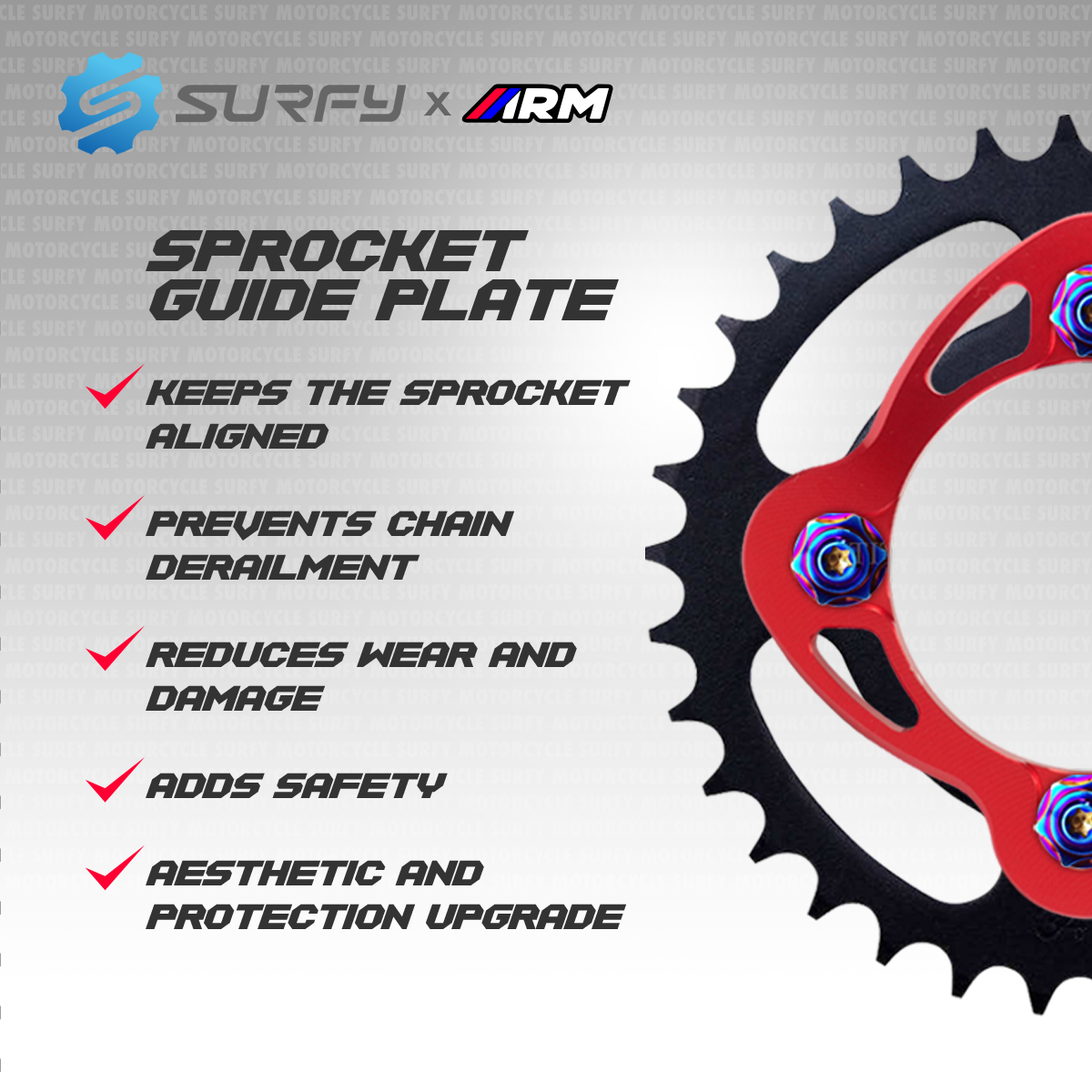 ARM Sprocket Guide Plate For Sniper 135/150/155 CNC Aluminum Arumi From ...