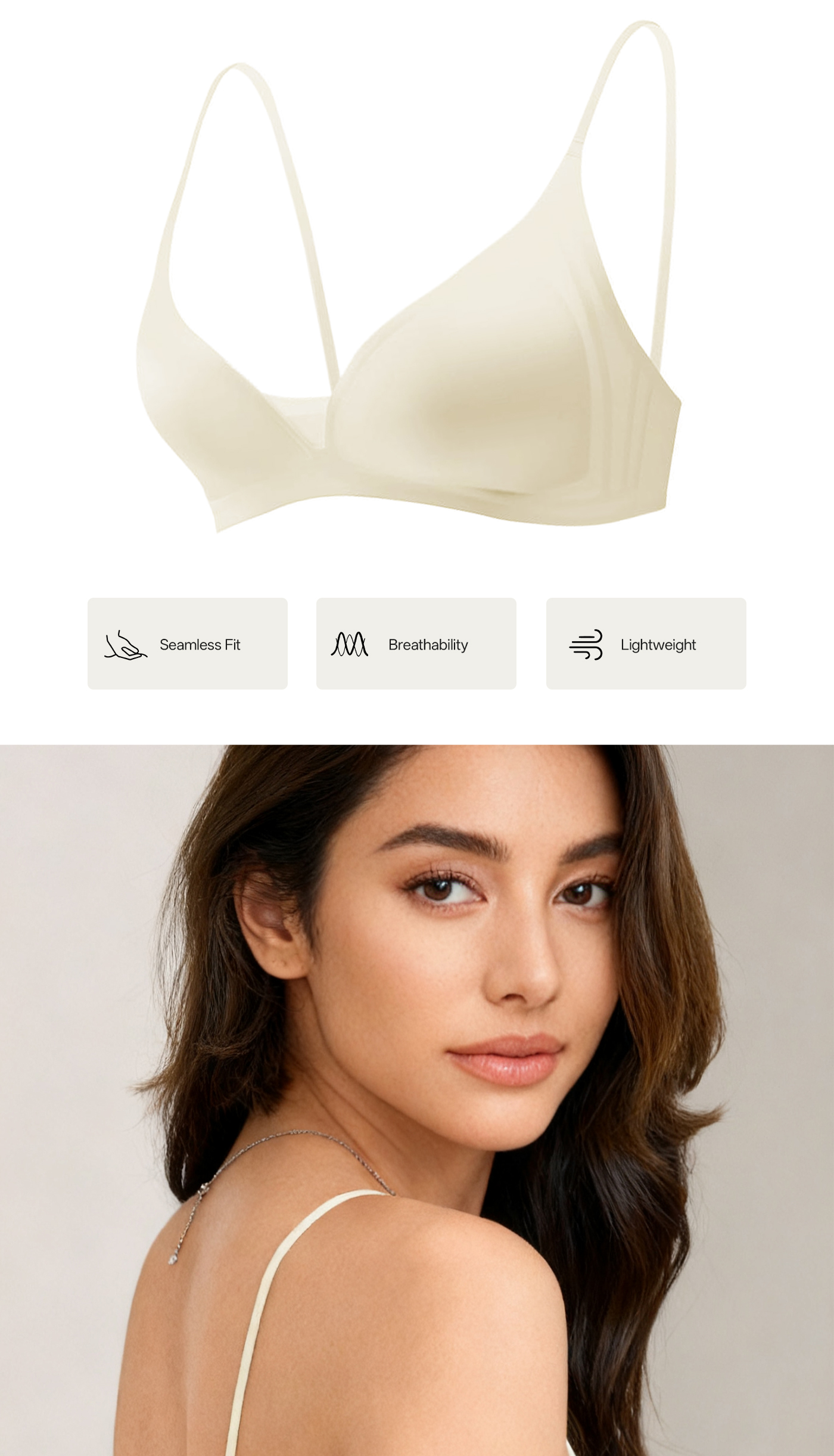 [2pcs Bundle] Velvet Triangle Bralette, Classic Triangle Design Bra ...