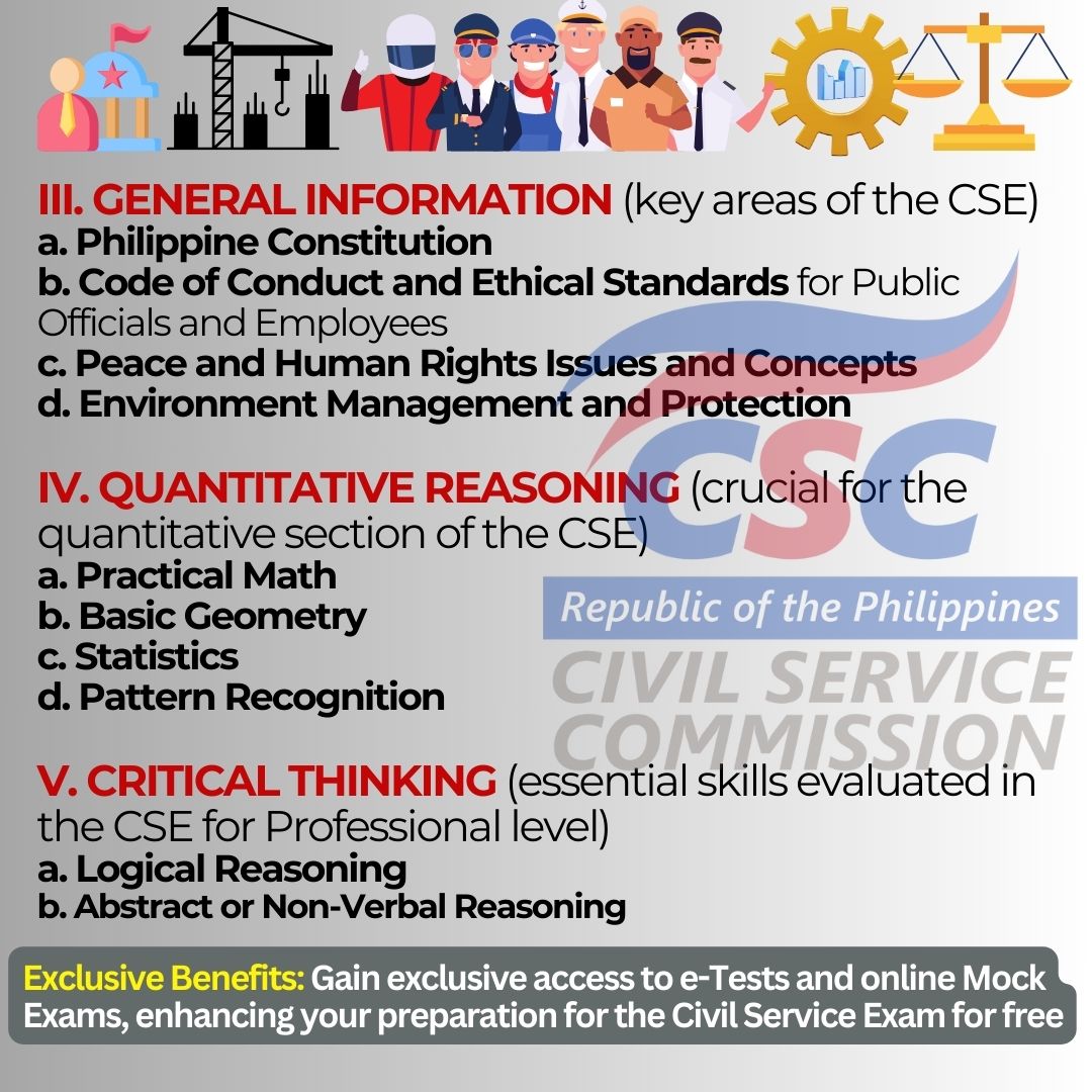 CSE Champion Civil Service Exam Reviewer Prep Kit - Comprehensive CSE ...
