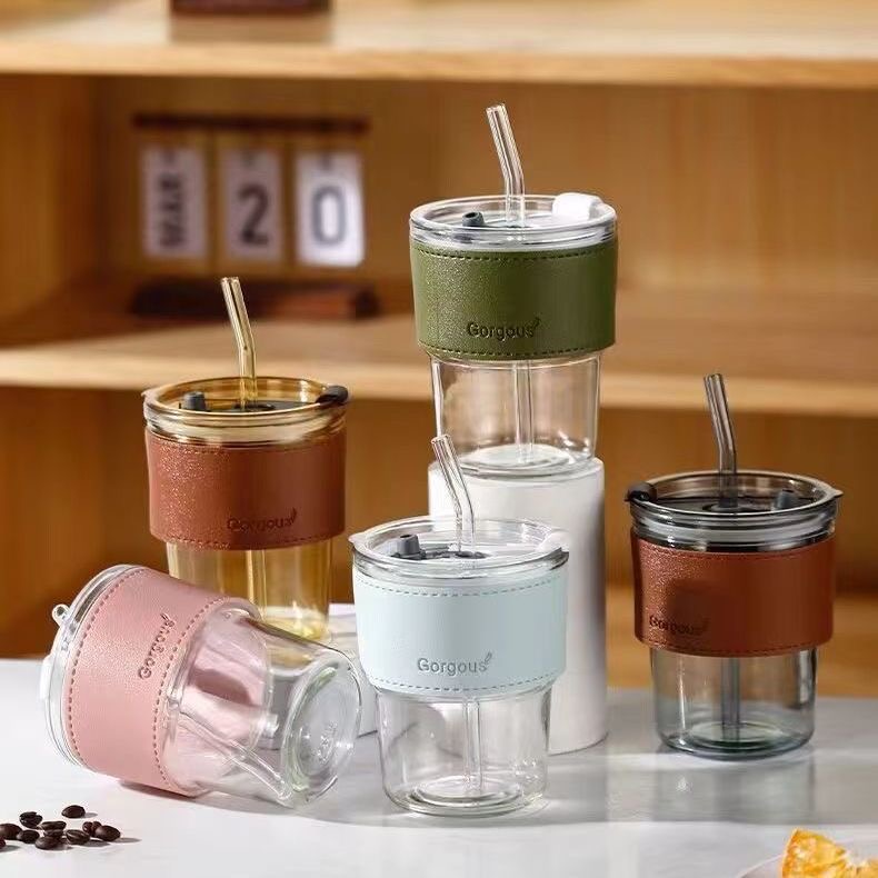 Perfect Coffee cup creative high-value portable bamboo cup W/ lid straw ...
