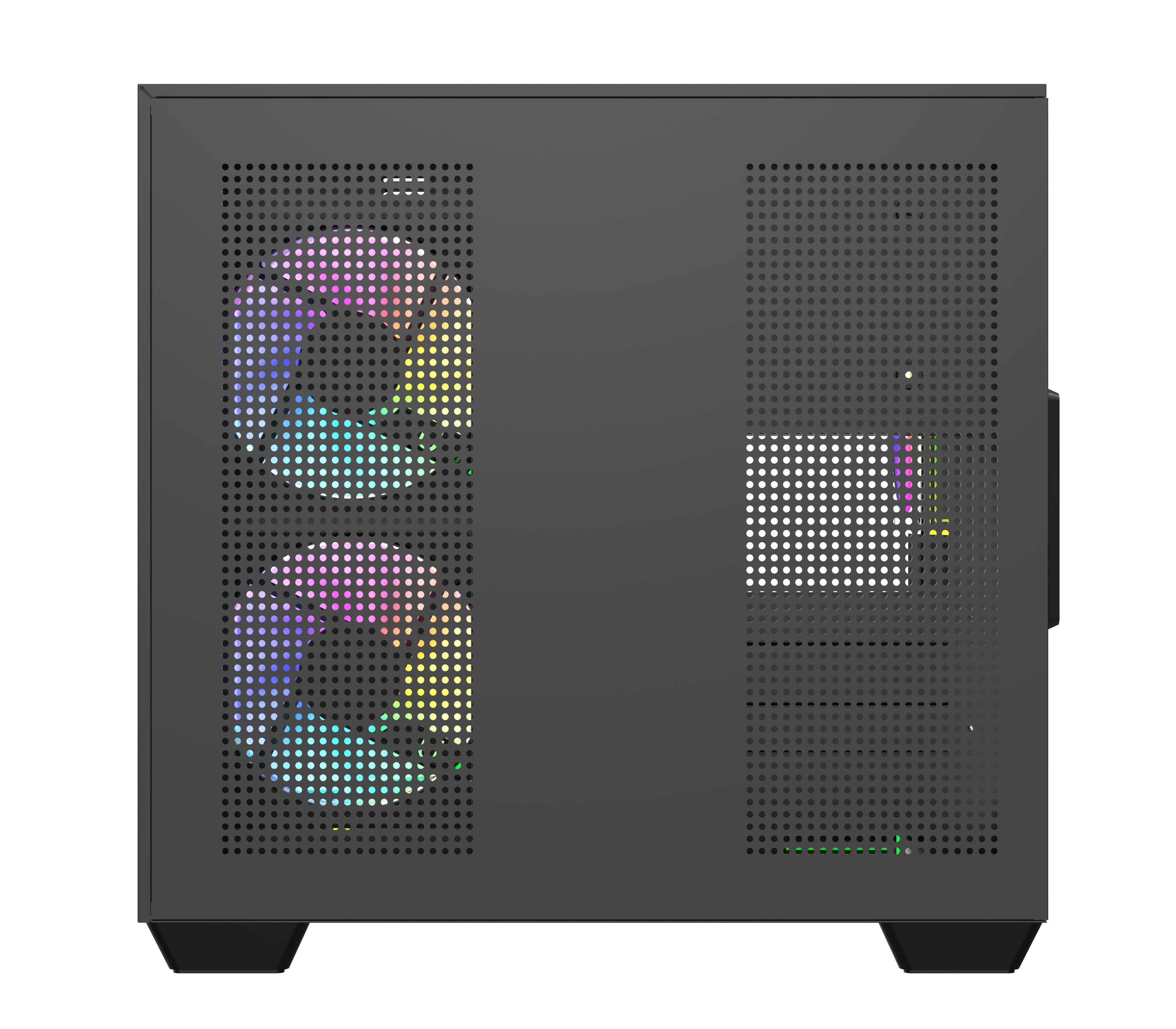 YGT X275M M-ATX Gaming PC Case Panoramic column-free 3-sided glass sea ...
